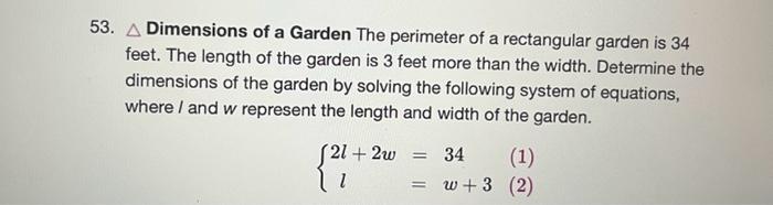 Solved 3. Dimensions of a Garden The perimeter of a | Chegg.com
