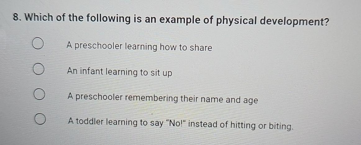 Solved Which of the following is an example of physical | Chegg.com
