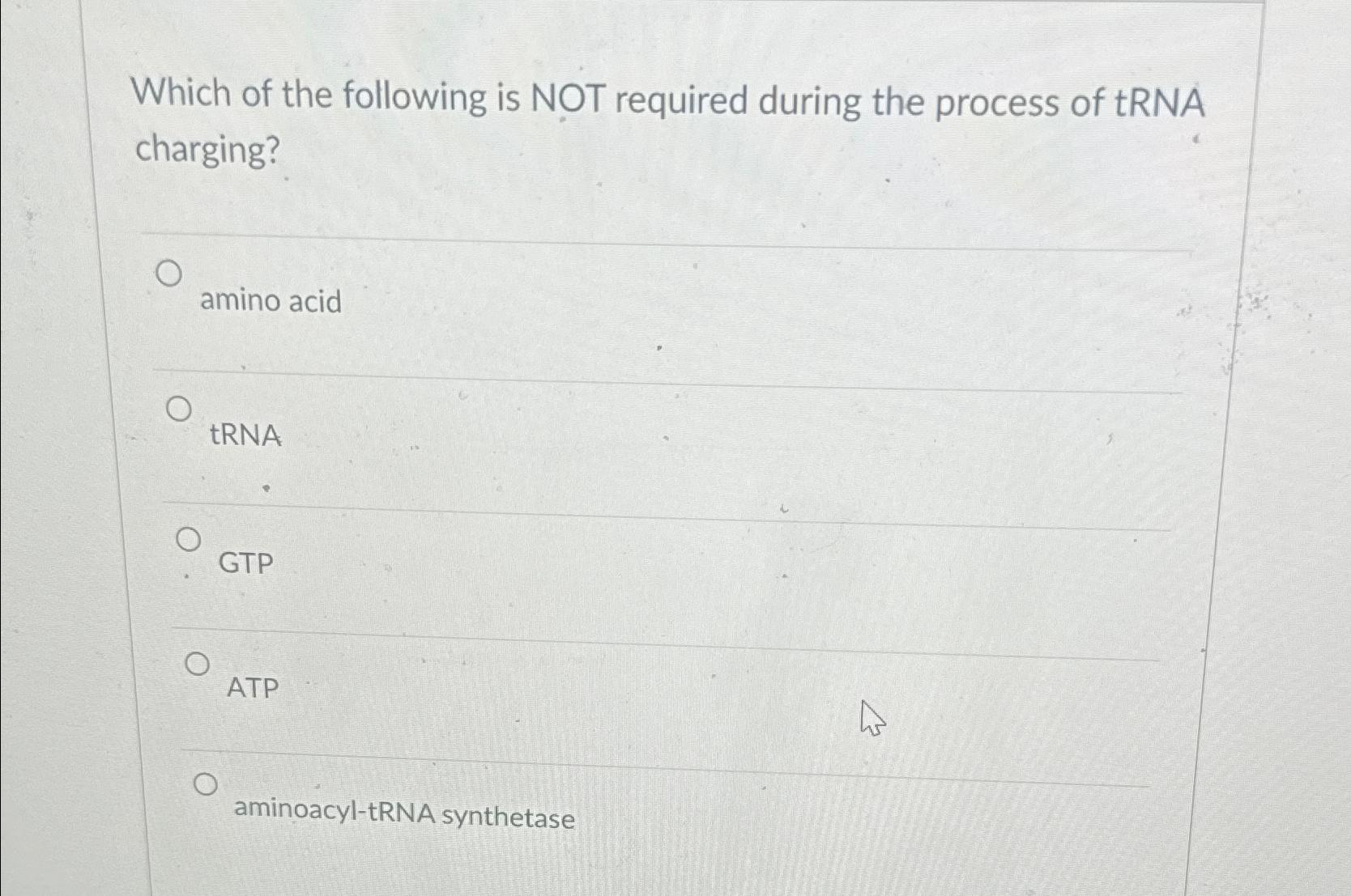 Solved Which of the following is NOT required during the | Chegg.com