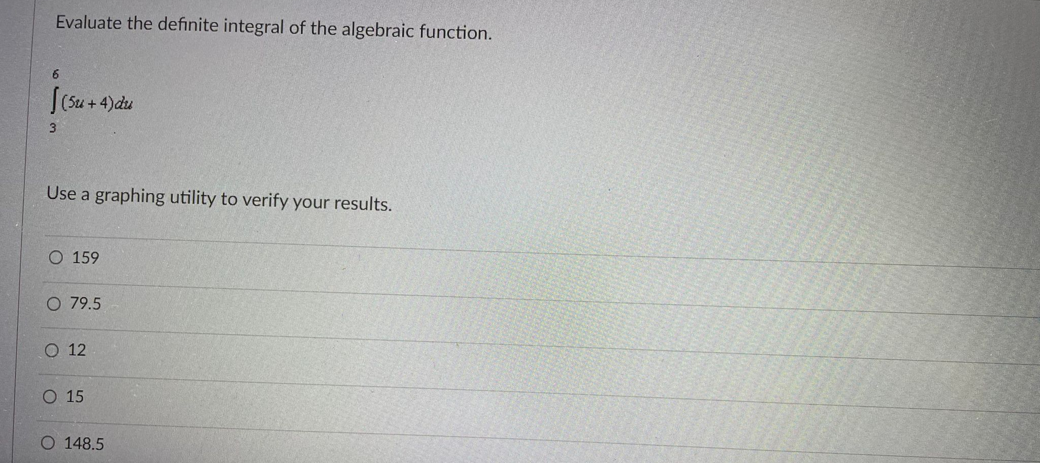 Solved Evaluate the definite integral of the algebraic | Chegg.com