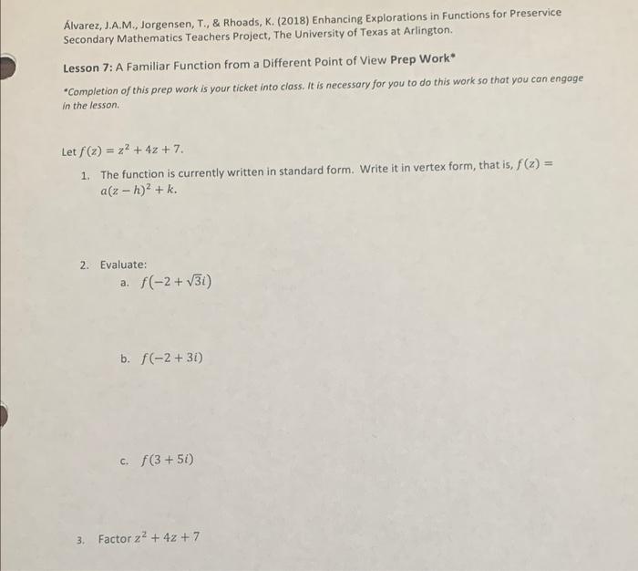 Solved Álvarez, J.A.M., Jorgensen, T., \& Rhoads, K. (2018) | Chegg.com