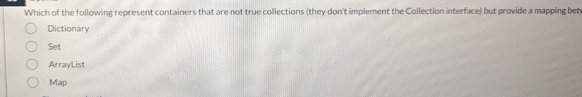 Solved Which of the following represent containers that are | Chegg.com