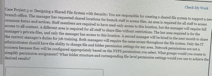 Solved Case Project 5 1 Selecting A File System And Chegg