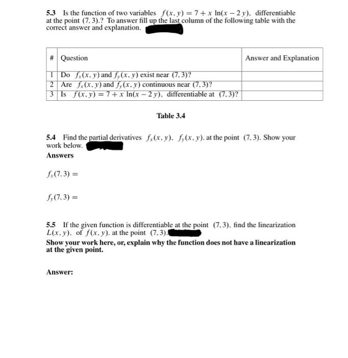 Solved 5.3 Is the function of two variables | Chegg.com