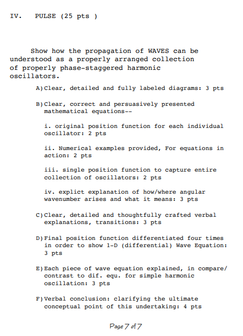 Solved IV. ﻿PULSE (25 ﻿pts)Show how the propagation of WAVES | Chegg.com
