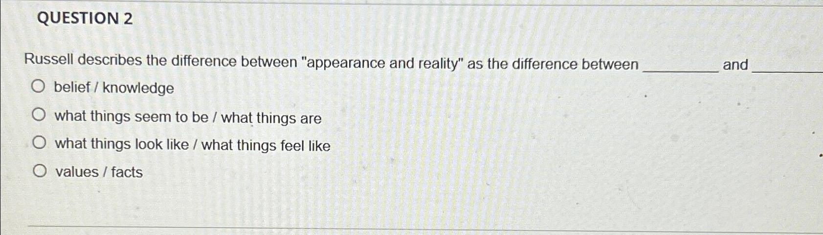 Solved QUESTION 2Russell describes the difference between | Chegg.com