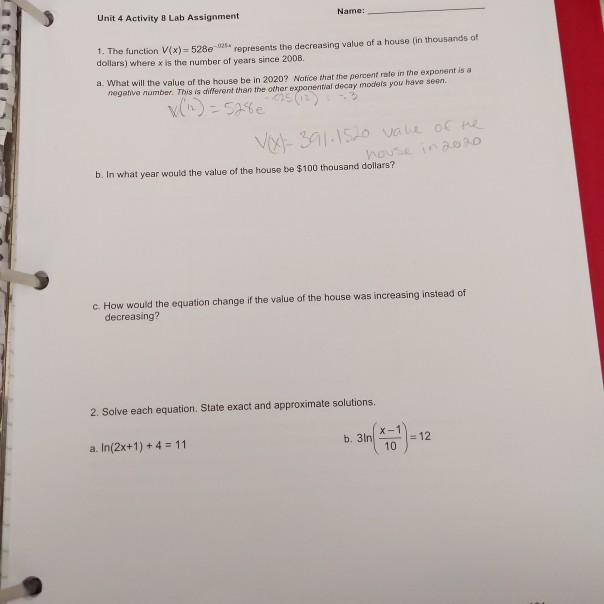 Solved Name: Unit 4 Activity 8 Lab Assignment 1. The | Chegg.com Solved Name: Unit 4 Activity 8 Lab Assignment 1. The | Chegg.com