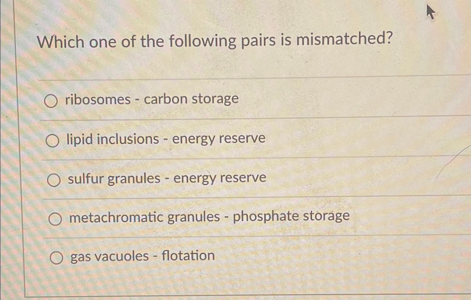 Solved Which one of the following pairs is | Chegg.com