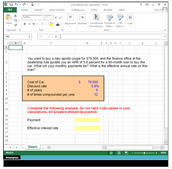 Solved Please answer in excel format, showing the formula | Chegg.com