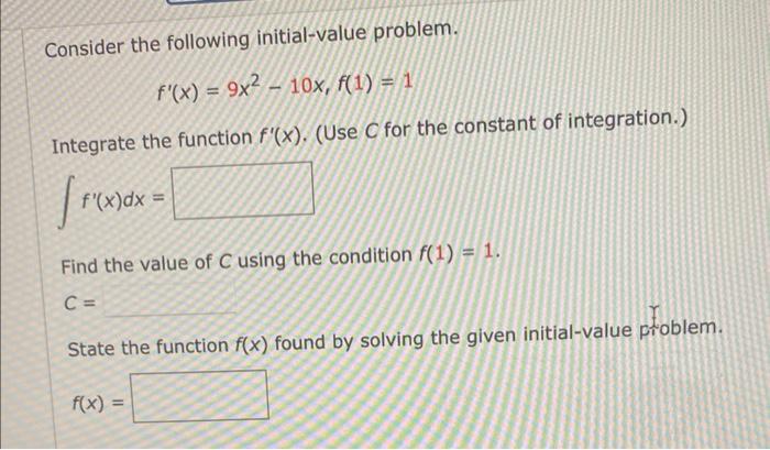 Solved Consider the following initial-value problem. | Chegg.com