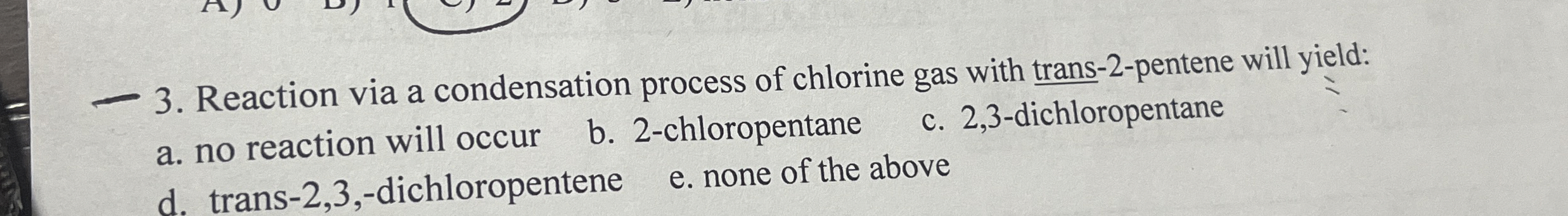 Solved Reaction via a condensation process of chlorine gas | Chegg.com