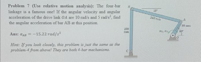 Solved Problem 7 Use Relative Motion Analysis The