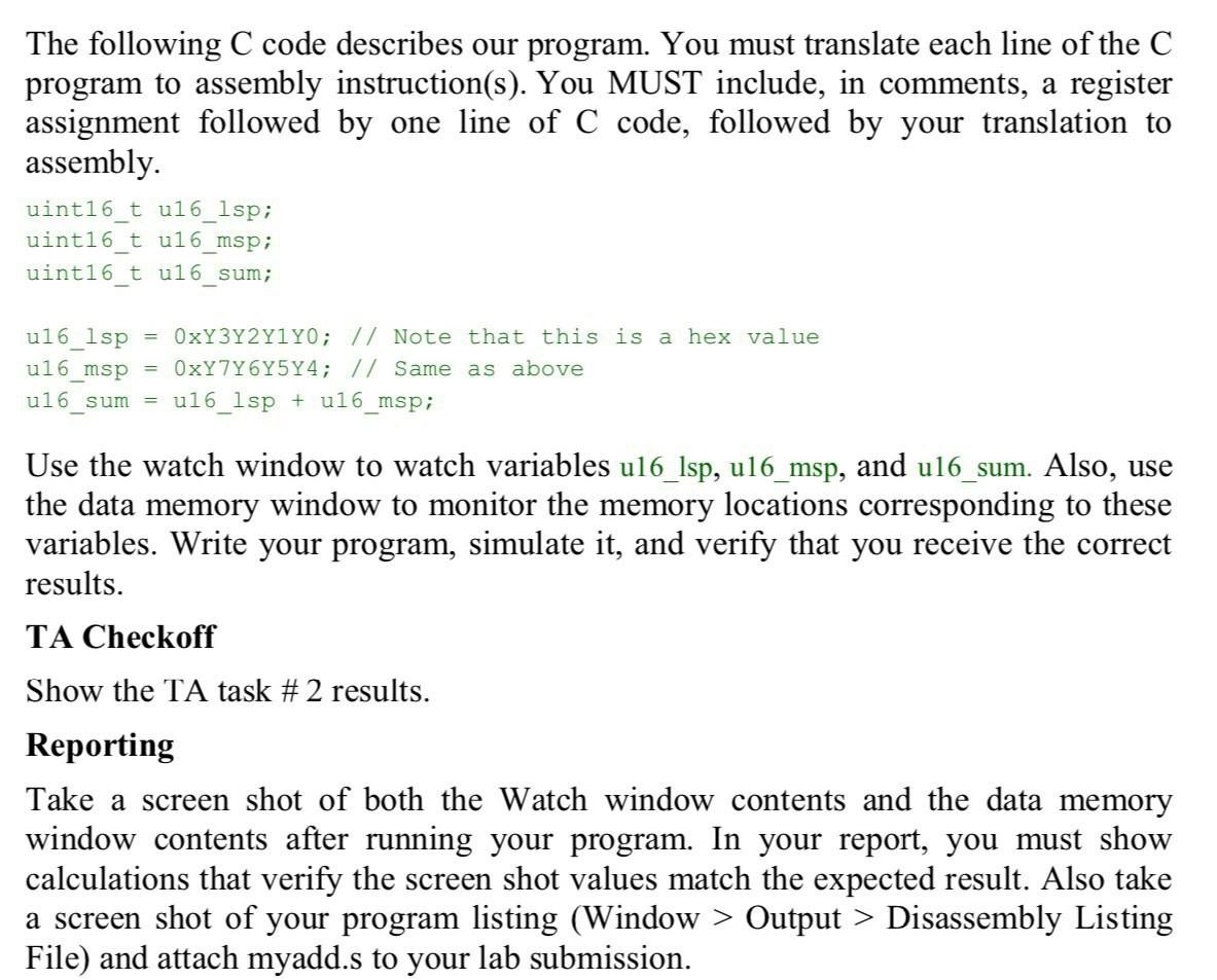 Solved EE357 Homework \#1 - Solve Task 2 in Lab 2. - Debug | Chegg.com