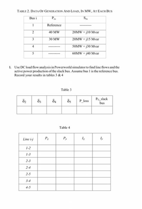 Solved DC Load Flow Analysis The single line diagram below | Chegg.com