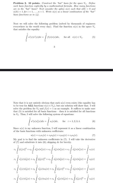 Solved Problem 2. 10 points. Construct the That" basis for | Chegg.com