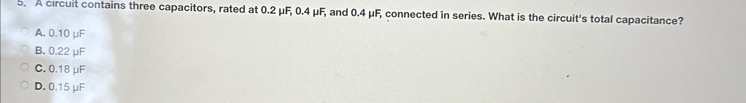 Solved A circuit contains three capacitors, rated at | Chegg.com