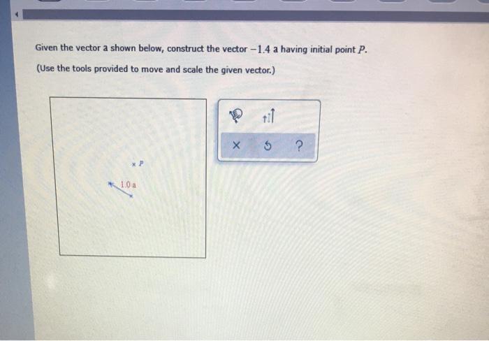Solved Given the vector a shown below, construct the vector | Chegg.com