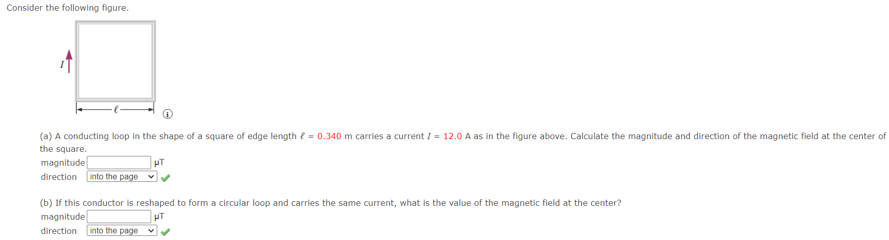 Solved Consider the followina fiaure.(a) ﻿A conducting loop | Chegg.com