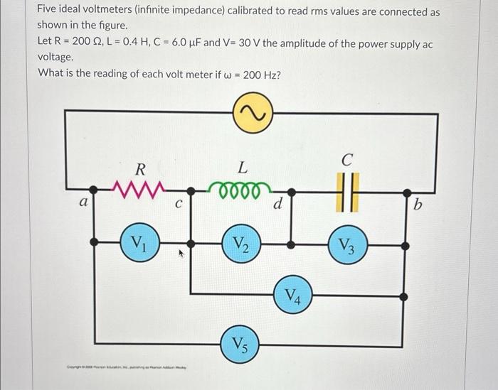 Solved Five ideal voltmeters (infinite impedance) calibrated | Chegg.com