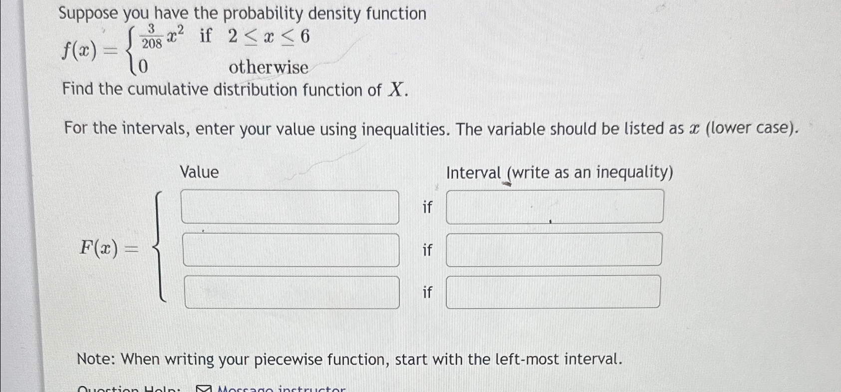 Solved Suppose you have the probability density | Chegg.com