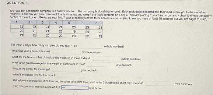 Solved QUESTION 8 You have join a materials company in a | Chegg.com