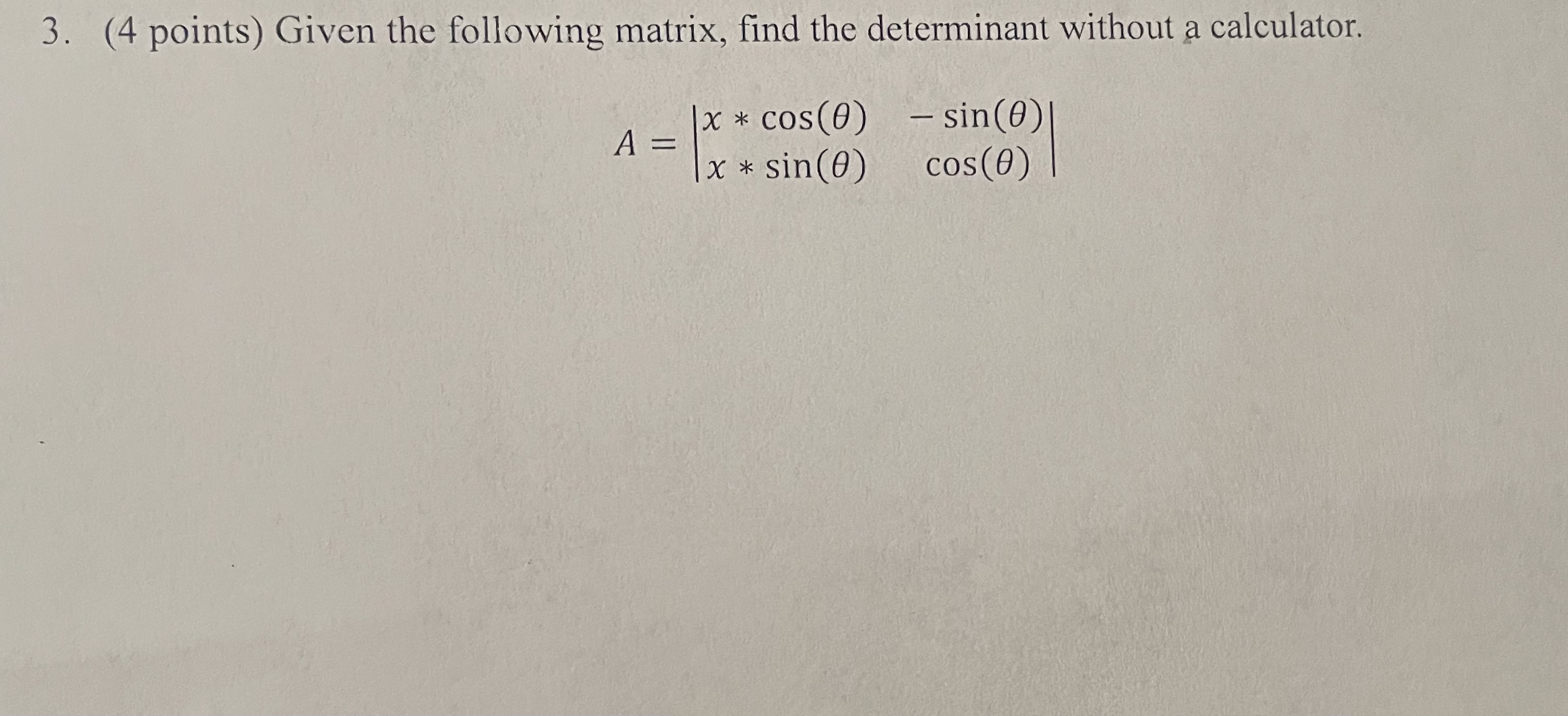 Solved (4 ﻿points) ﻿Given the following matrix, find the | Chegg.com