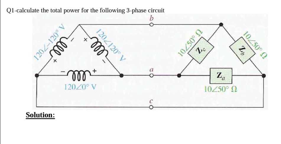 Solved Q1-calculate the total power for the following | Chegg.com