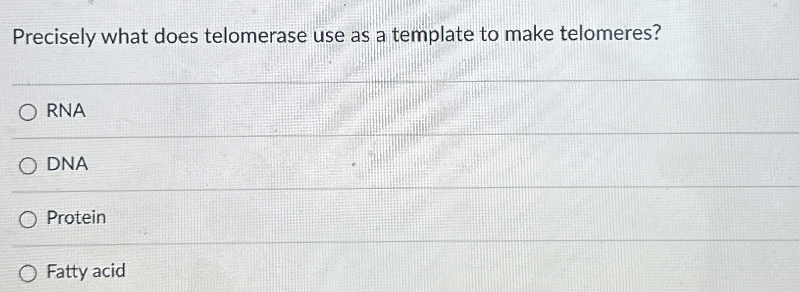 Solved Precisely what does telomerase use as a template to | Chegg.com