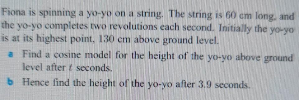 Solved Fiona is spinning a yo-yo on a string. The string is | Chegg.com