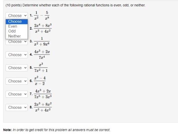 Solved (10 points) Determine whether each of the following | Chegg.com