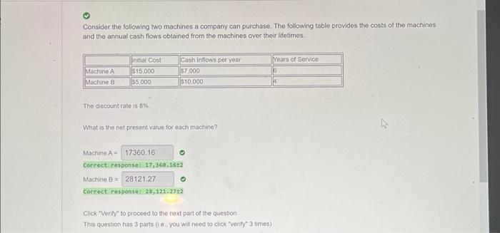 Solved Consider the following two machines a company can | Chegg.com