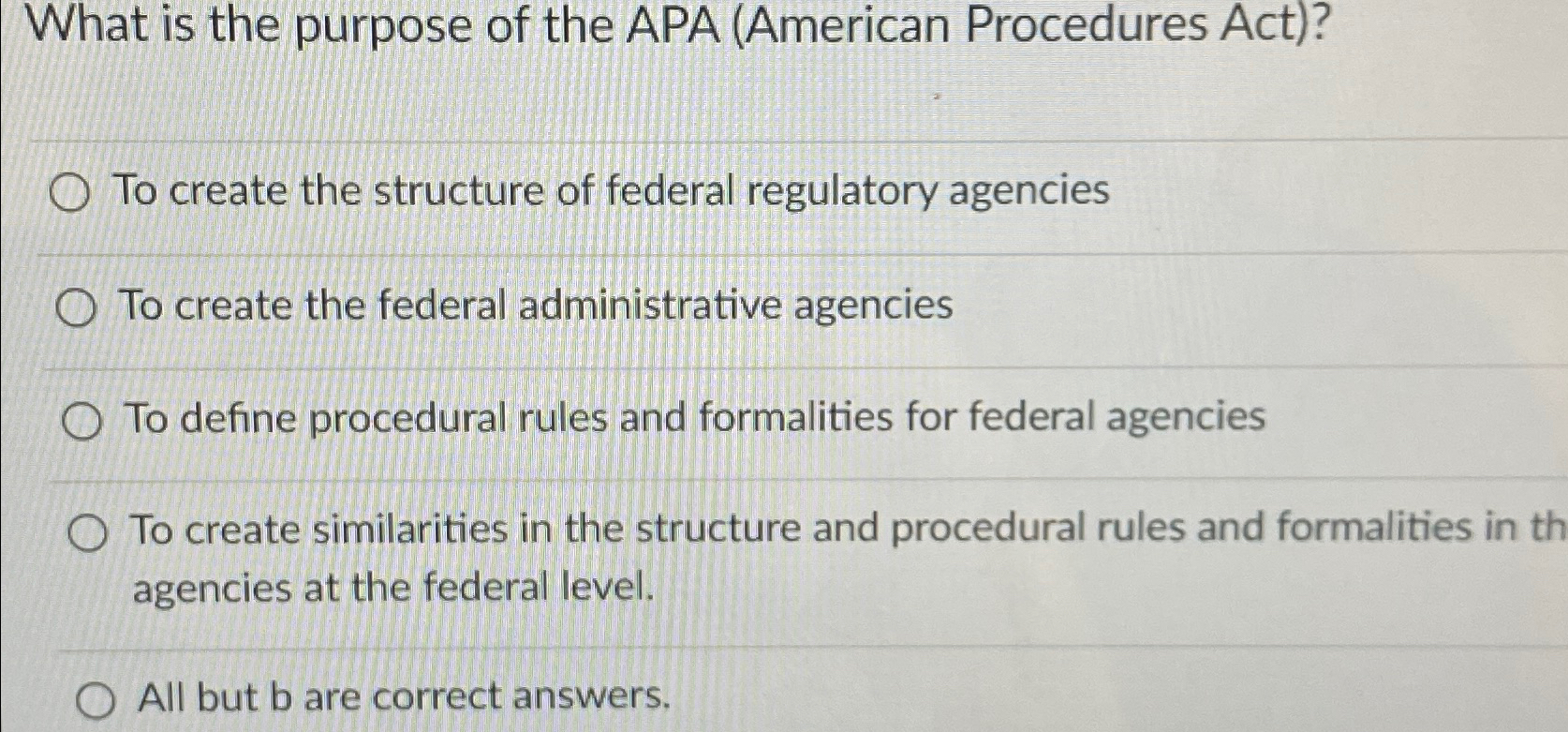 Solved What is the purpose of the APA (American Procedures | Chegg.com
