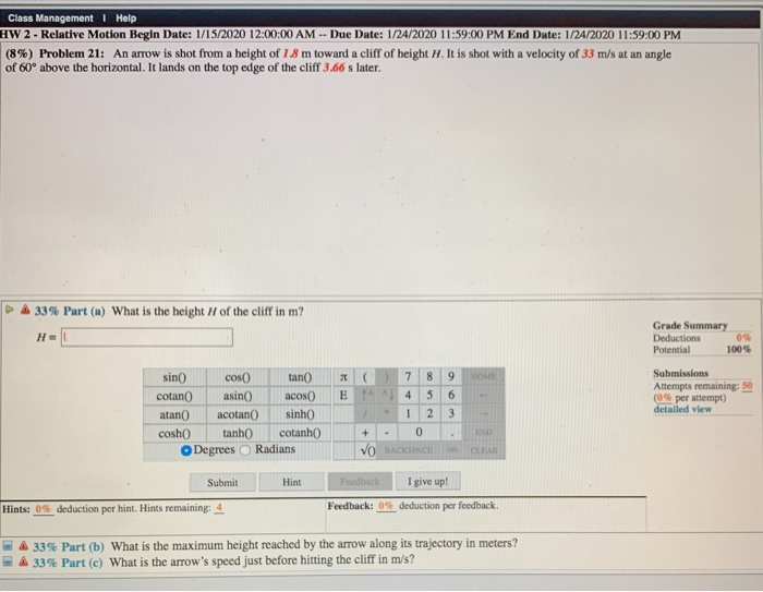 Solved Class Management I Help HW 2- Relative Motion Begin | Chegg.com