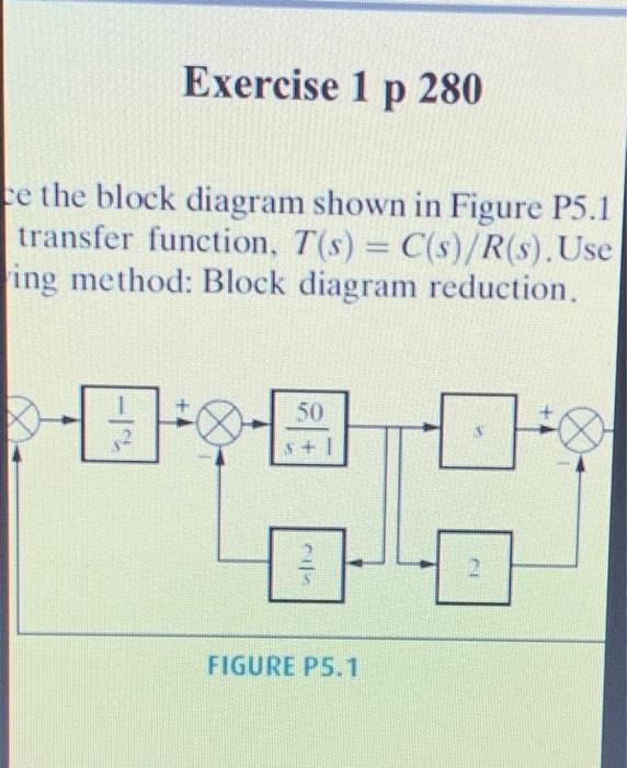 Solved the block diagram shown in Figure P5.1 transfer | Chegg.com