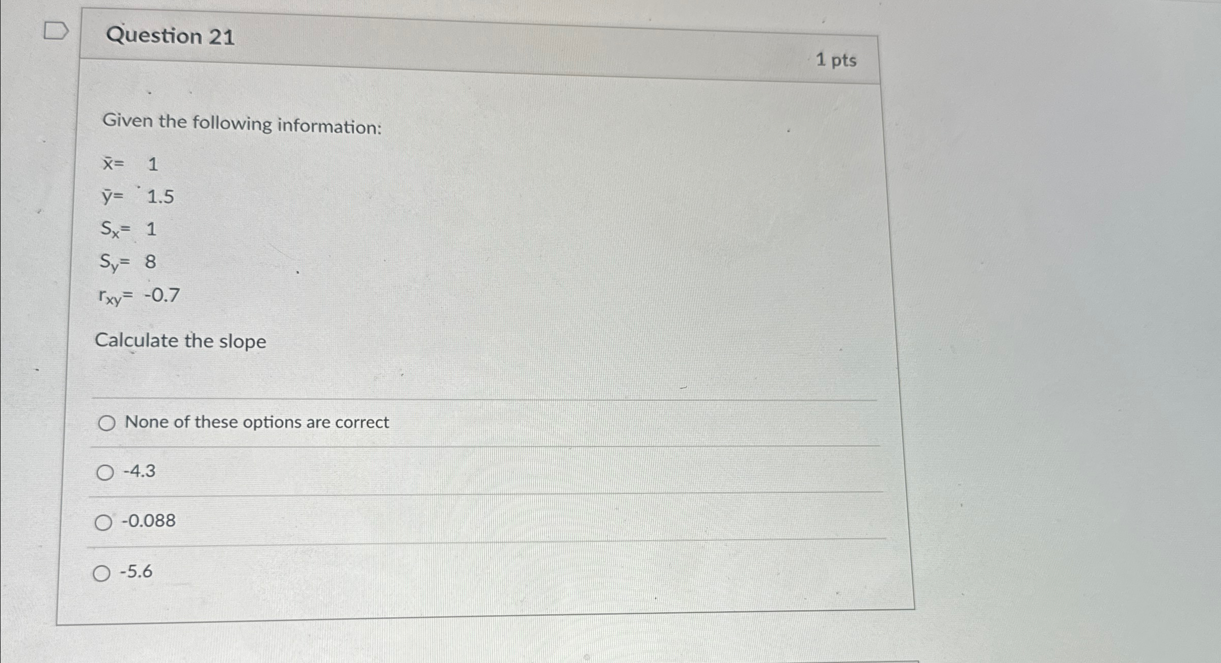 Solved Question 211 ﻿ptsGiven the following | Chegg.com