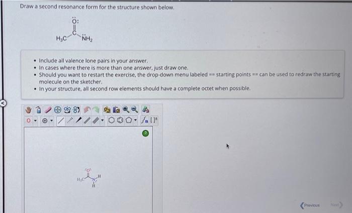 Solved can you please help with drawing a correct resonance | Chegg.com