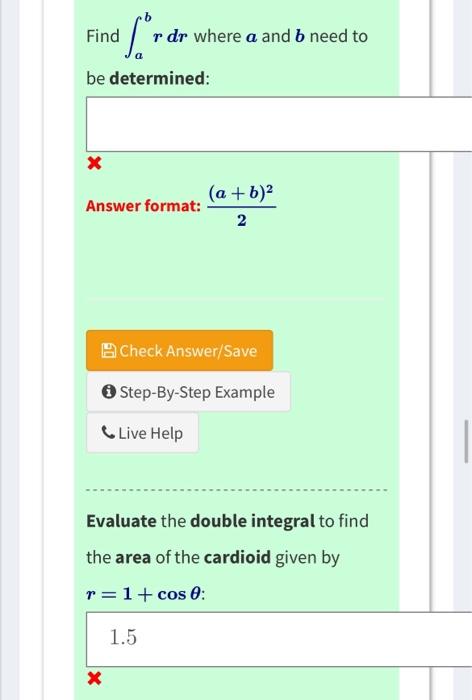 Solved Find the area of the cardioid r=1+cosθ in polar | Chegg.com