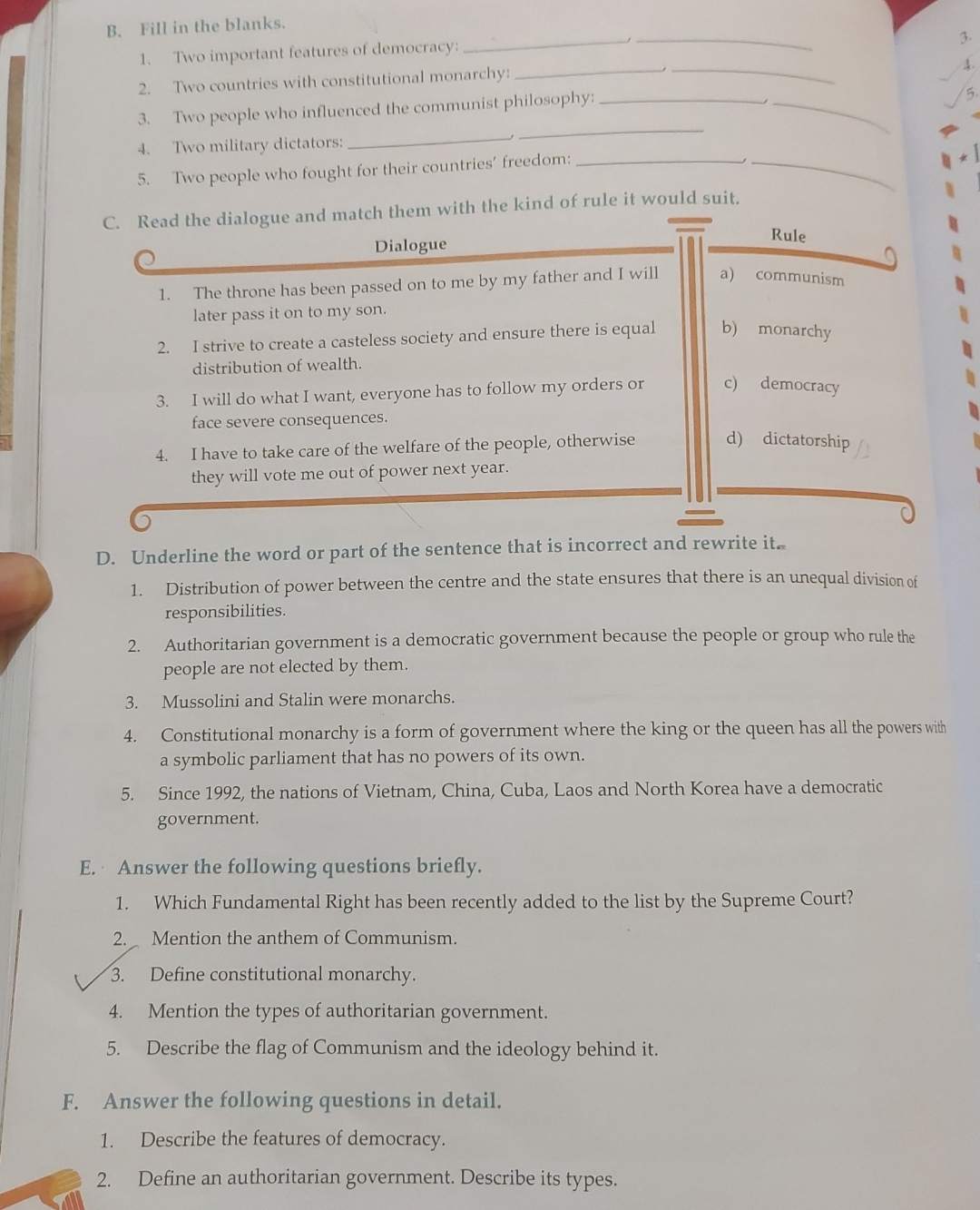 Solved B. ﻿Fill in the blanks.Two important features of | Chegg.com