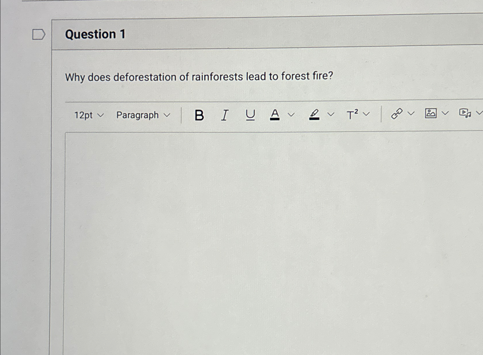 Solved Question 1Why does deforestation of rainforests lead | Chegg.com