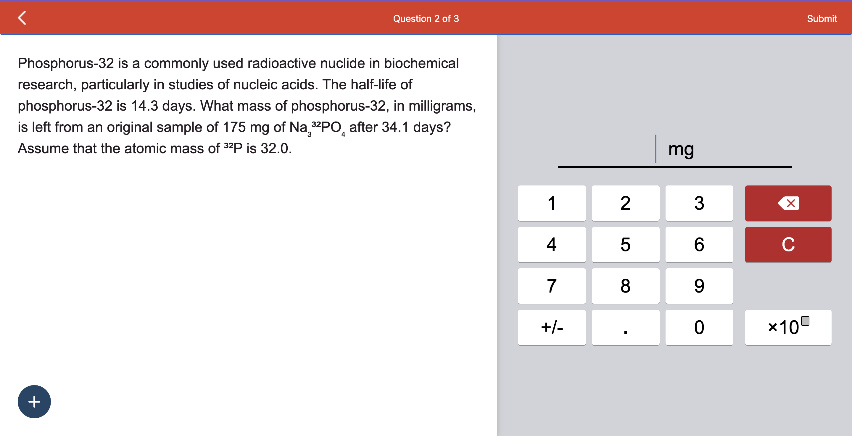Solved Phosphorus-32 ﻿is a commonly used radioactive nuclide | Chegg.com