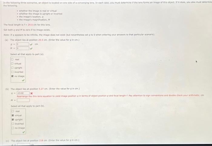 Solved the folioning - whether the lmage is real or virtual | Chegg.com