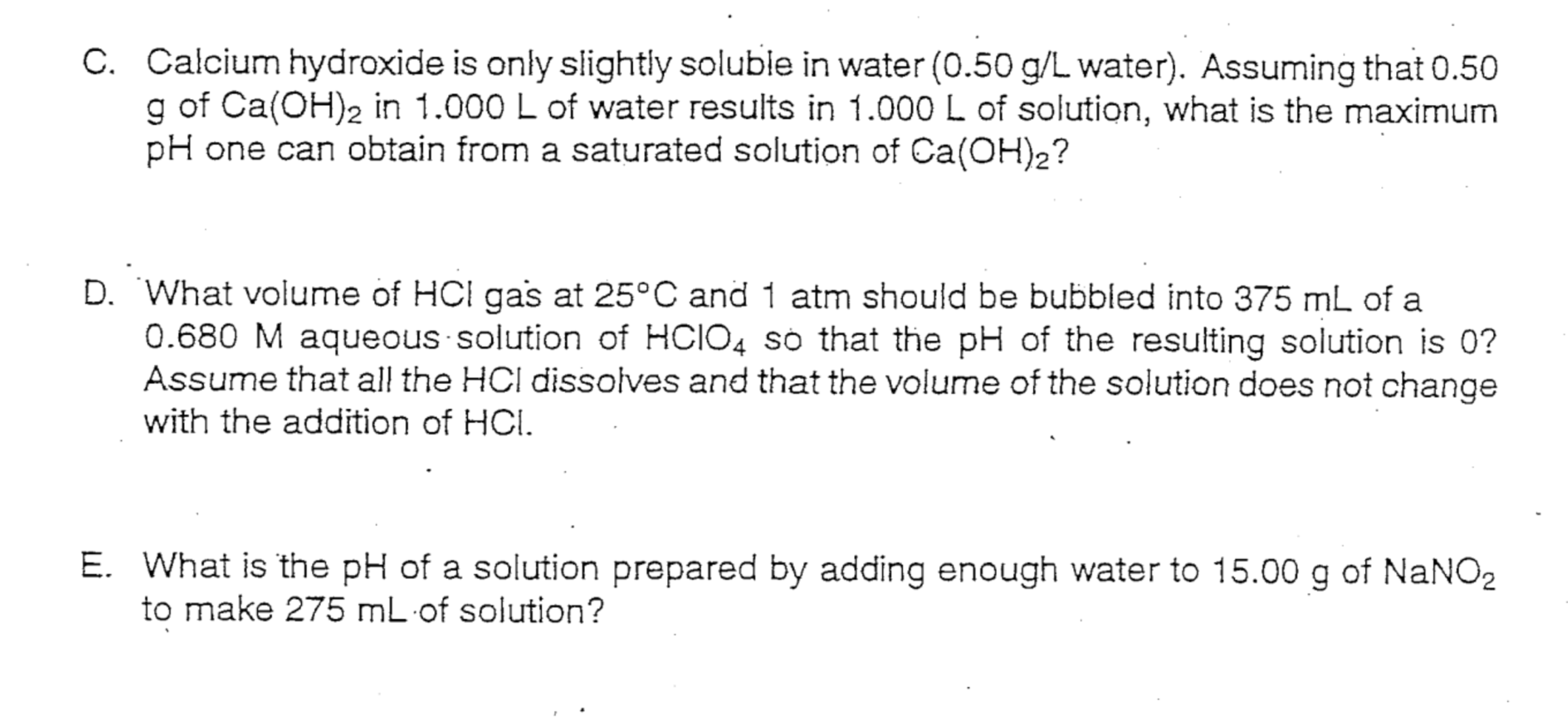 Solved calculate the pH of a solution made up by adding 10.0 | Chegg.com