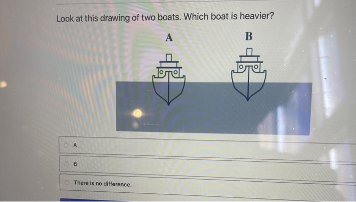 Solved Look at this drawing of two boats. Which boat is | Chegg.com