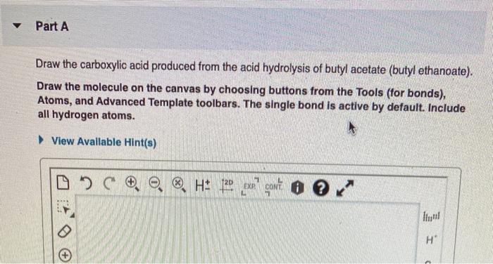 Solved Part A Draw the carboxylic acid produced from the | Chegg.com