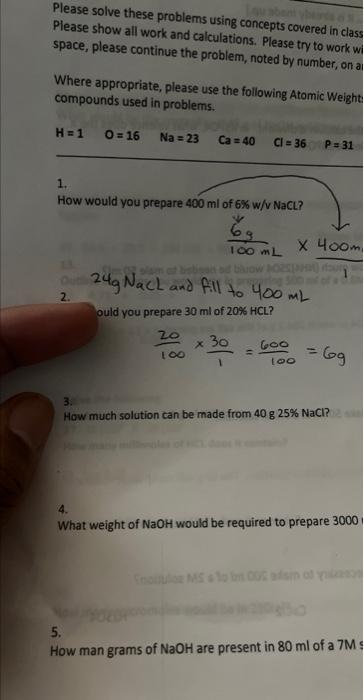 Solved Please solve these problems using concepts covered in | Chegg.com