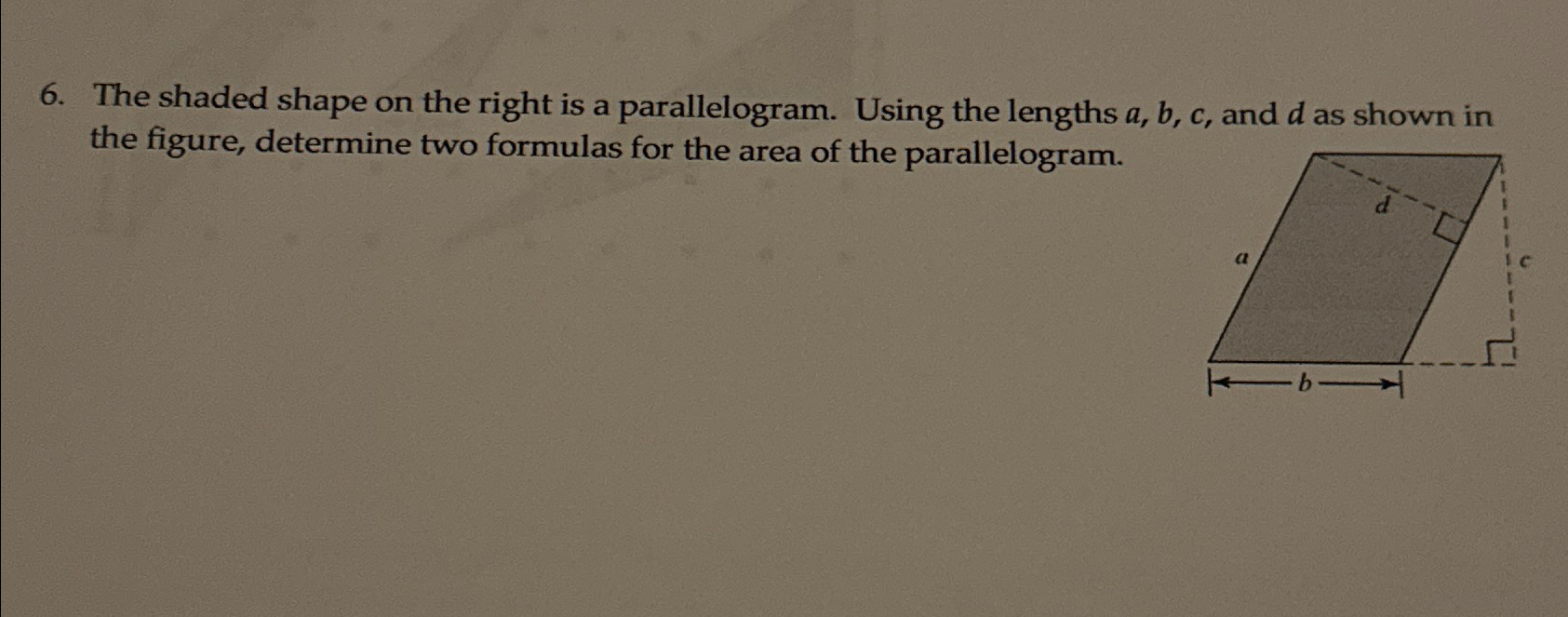 Solved The shaded shape on the right is a parallelogram. | Chegg.com