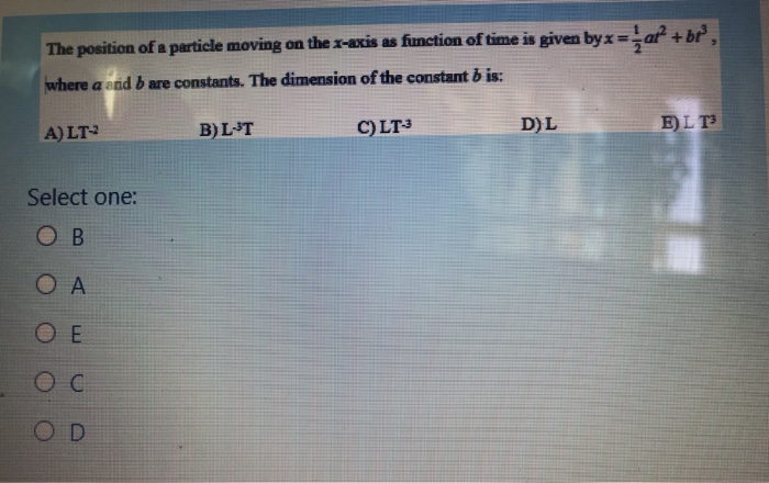 Solved The position of a particle moving on the x-axis as | Chegg.com