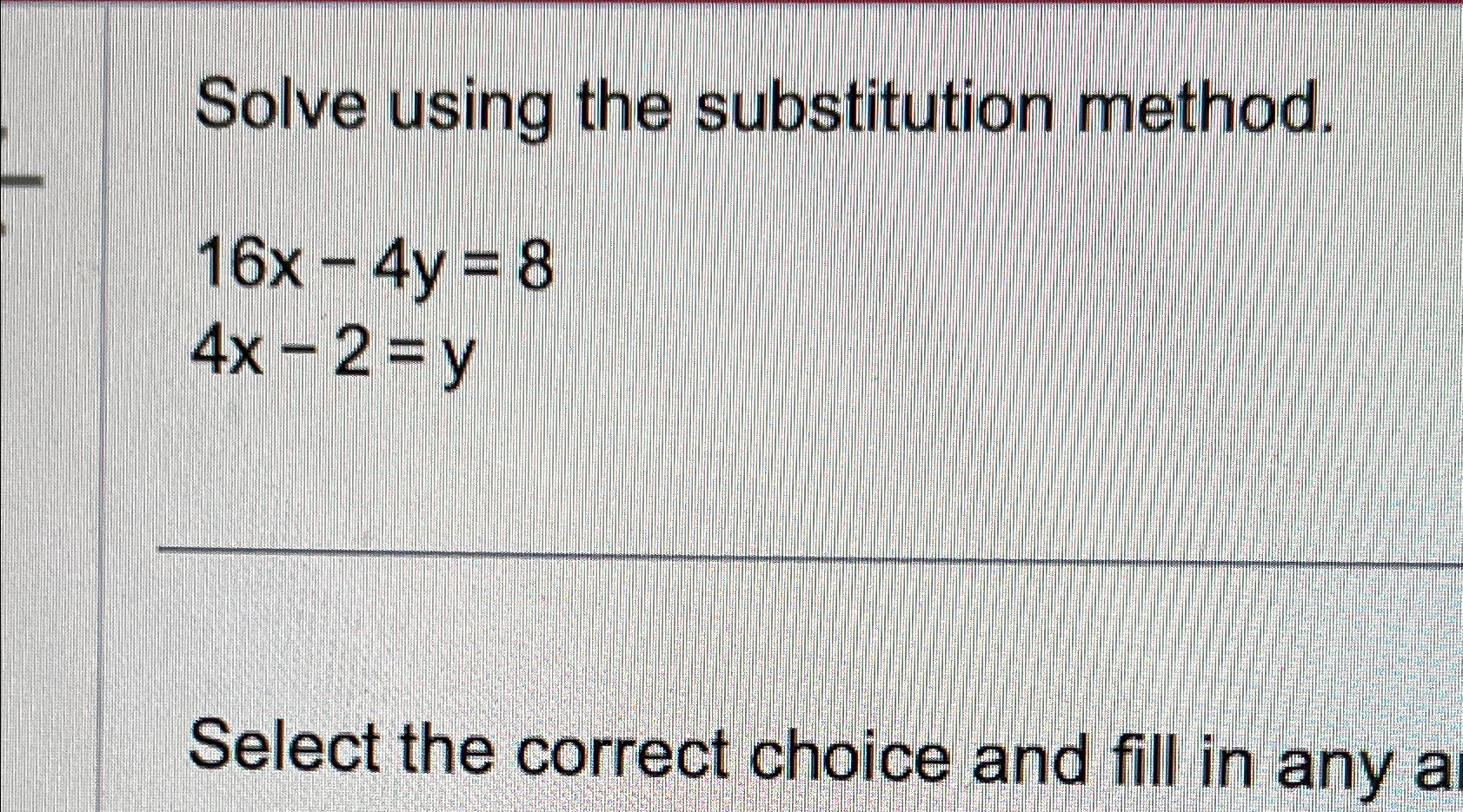 Solved Solve using the substitution | Chegg.com