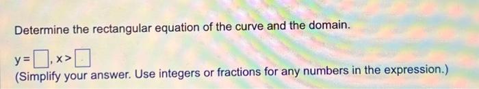 Solved Graph the plane curve whose parametric equations are | Chegg.com