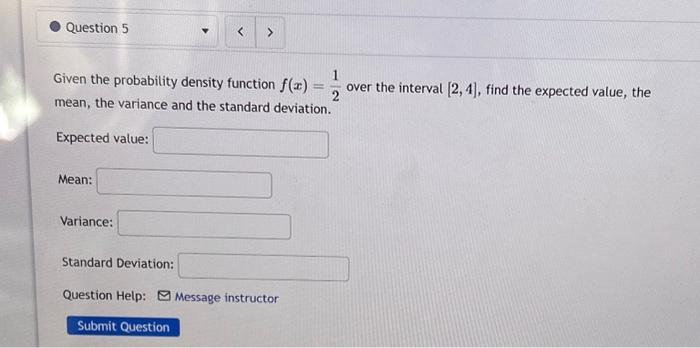 Solved Given the probability density function f(x)=21 over | Chegg.com